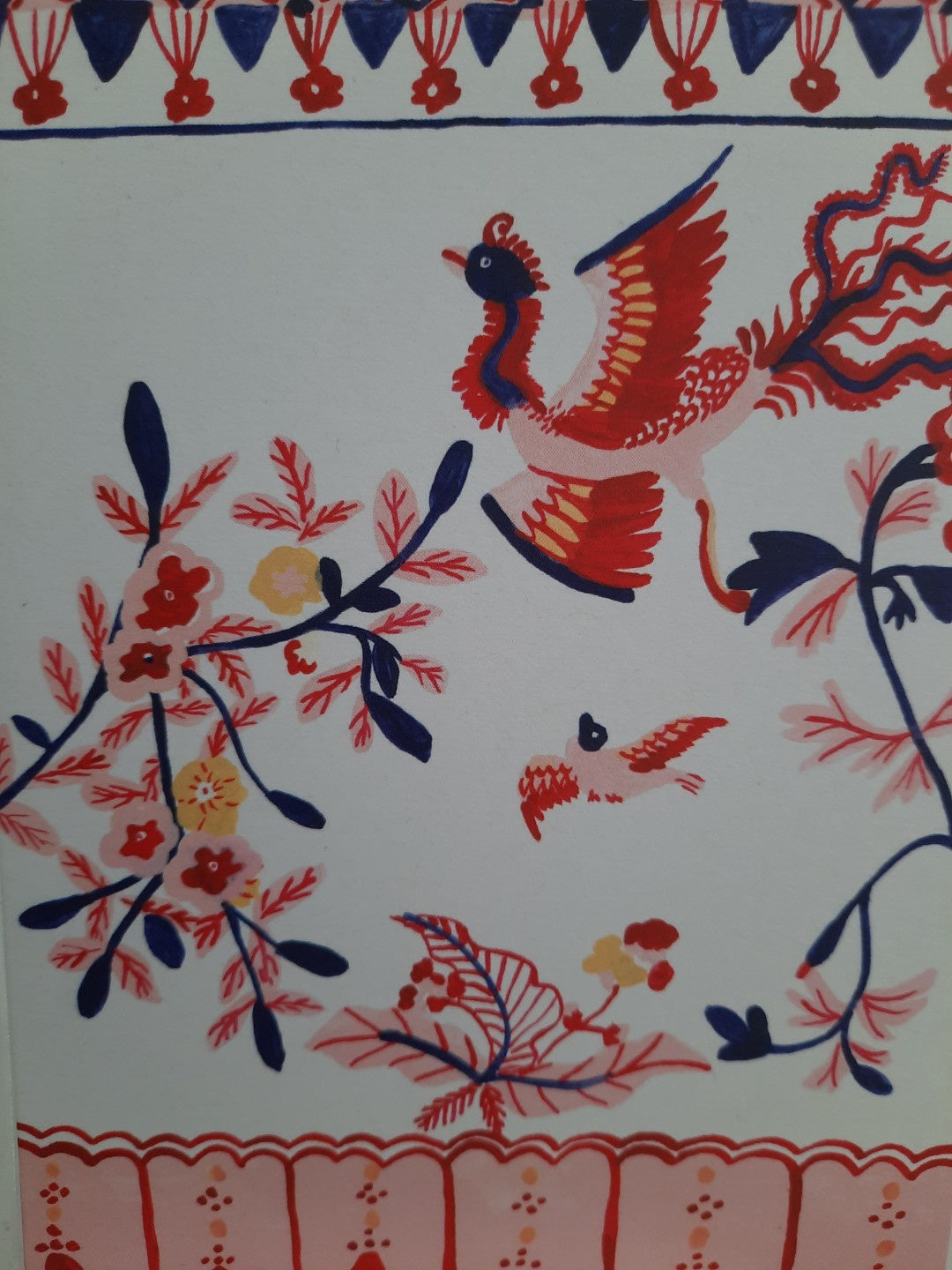 Card (Maude Smith): Bird Through Window – The Johnston Collection